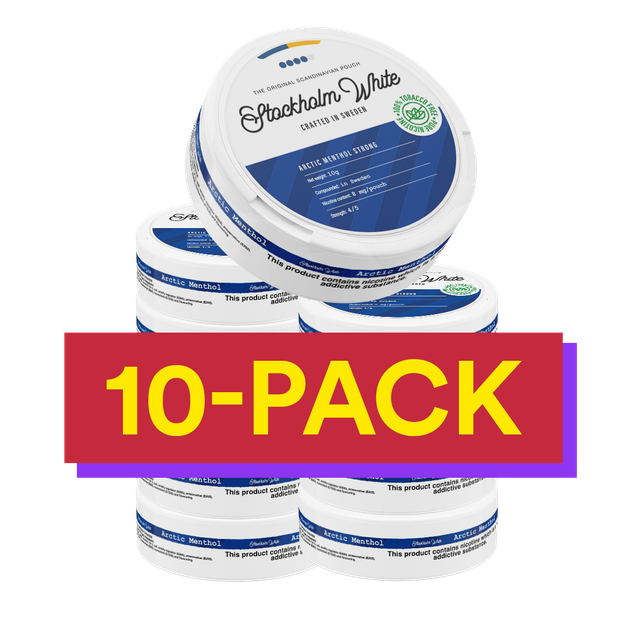 10x Stockholm White Arctic Menthol Strong | Nicotine Pouches at ...