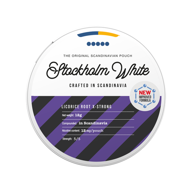 Stockholm White Licorice Root X-Strong | Whitepouches.com