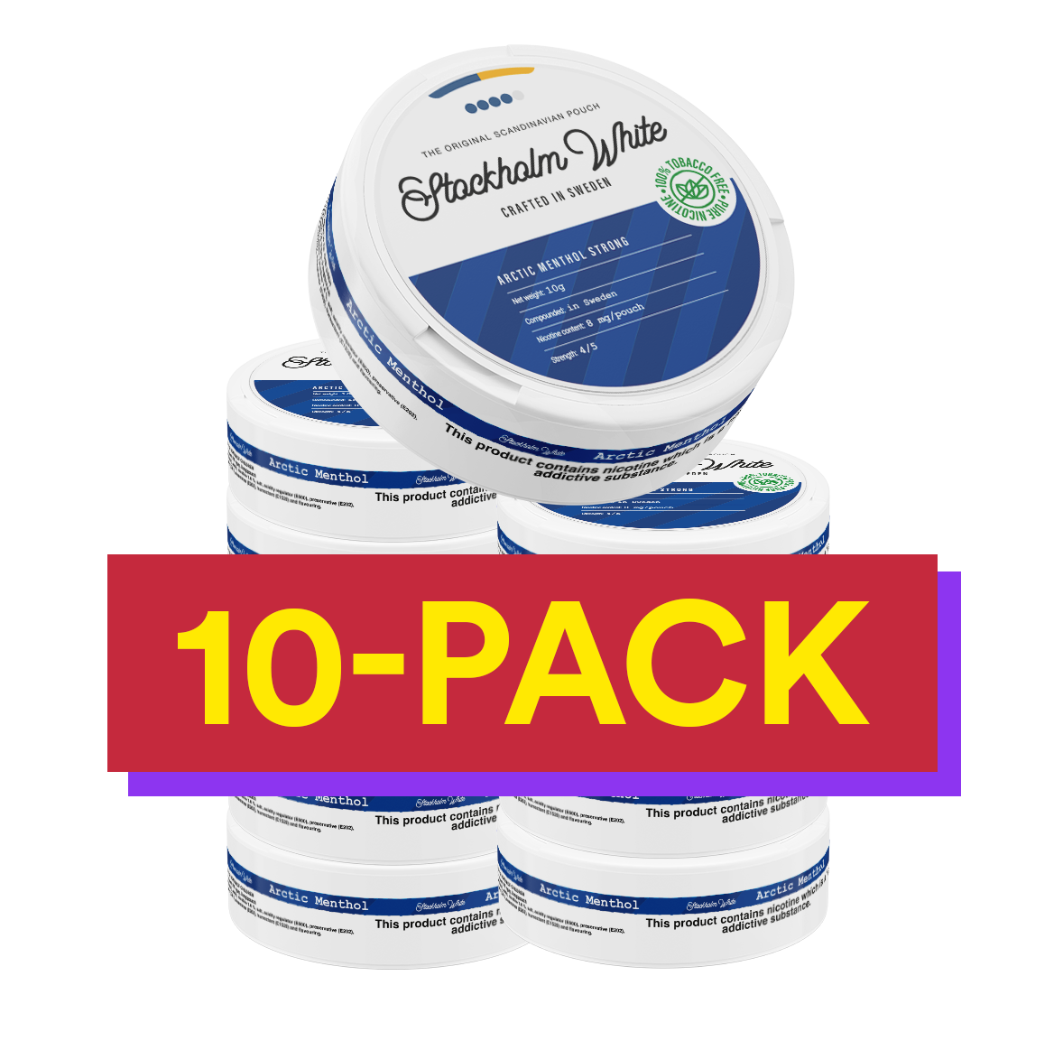 10x Stockholm White Arctic Menthol Strong | Nicotine Pouches at ...