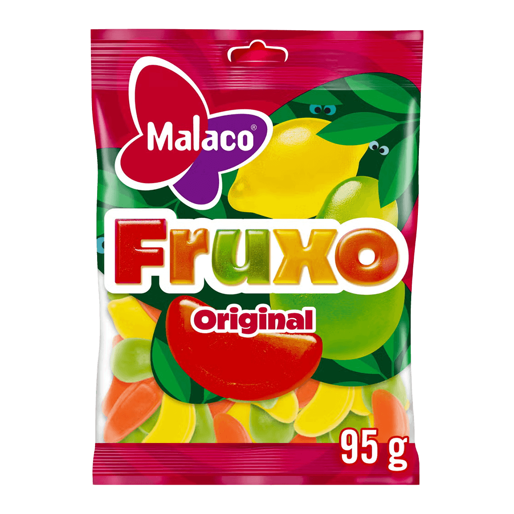 Malaco Fruxo Original 80g – Swedish Fruity Chewy Candy
